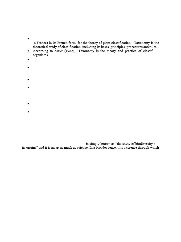 Biosystematics, Phylogeny, Identification, Nomencl | PDF ...