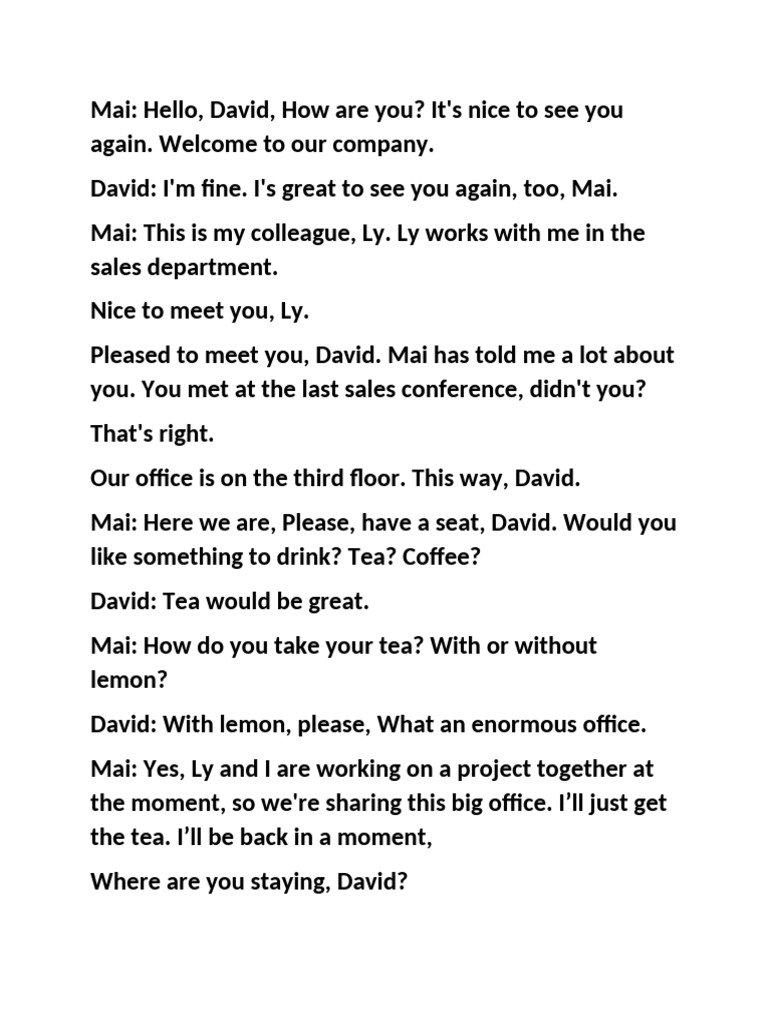 Office Introduction and Meeting Plans | PDF
