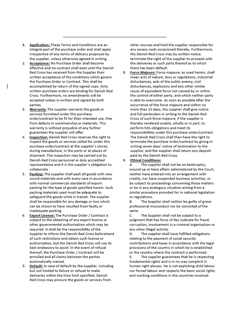 Annex 1 Terms and Conditions | PDF | Justice | Crime & Violence