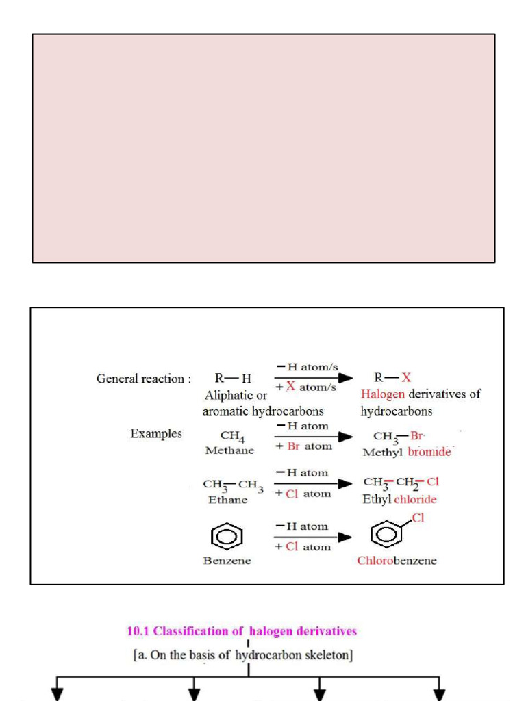 Halogen Derivatives | PDF | Chemical Reactions | Organic Chemistry