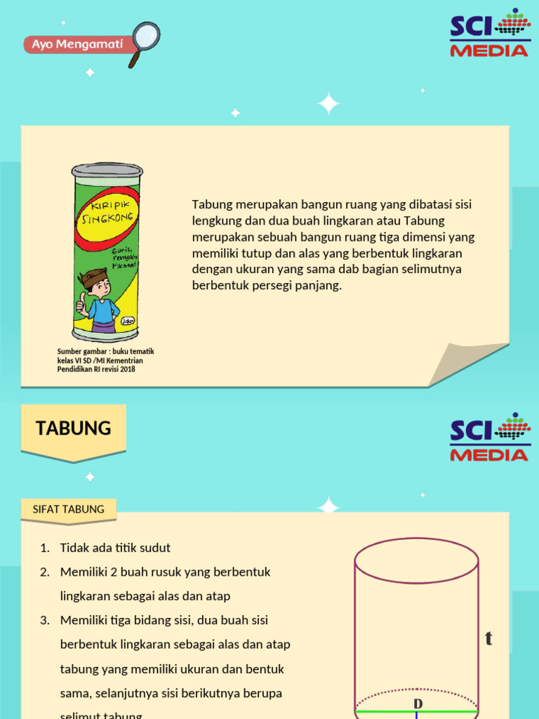 Sifat dan Volume Bangun Ruang Tabung | PDF