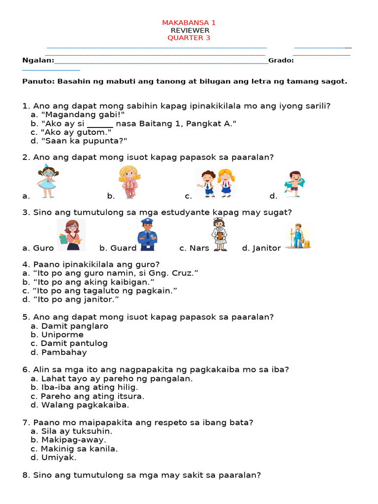 Makabansa Reviewer | PDF