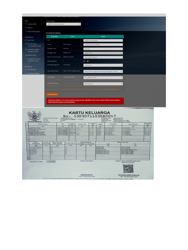 Contoh Format Perbaikan Identitas PD | PDF