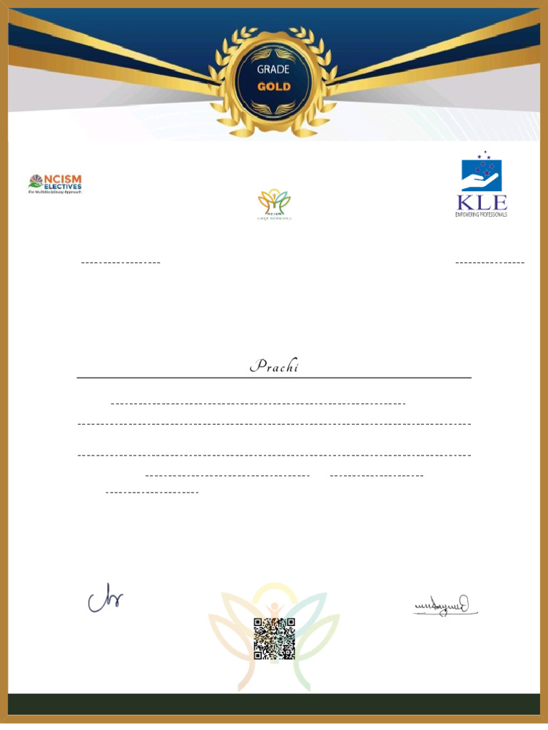 Elective Certificate | PDF