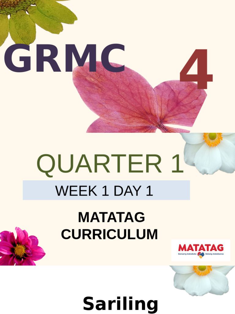 GRMC 4 Matatag PPT q1 Week 1 | PDF