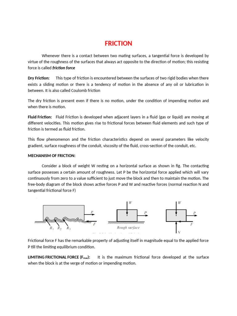 Engineering Mechanics Notes | PDF | Friction | Rotation Around A Fixed Axis