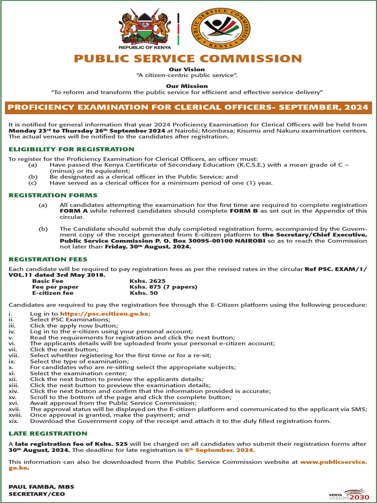 Proficiency Examination For Clerical Officers | PDF