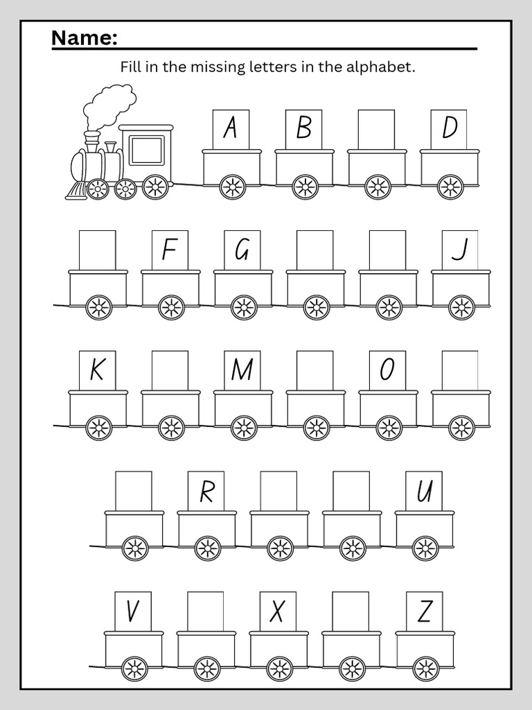 Fill in The Blanks Alphabet Traixxn | PDF