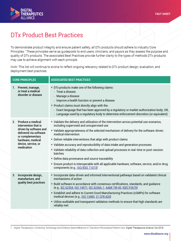 DTx Product Best Practices Guide | PDF | Computer Security | Security