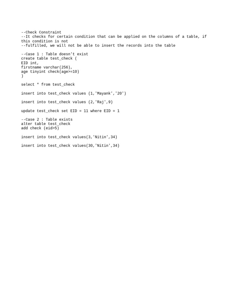 Lec 50 SQL Practice | PDF