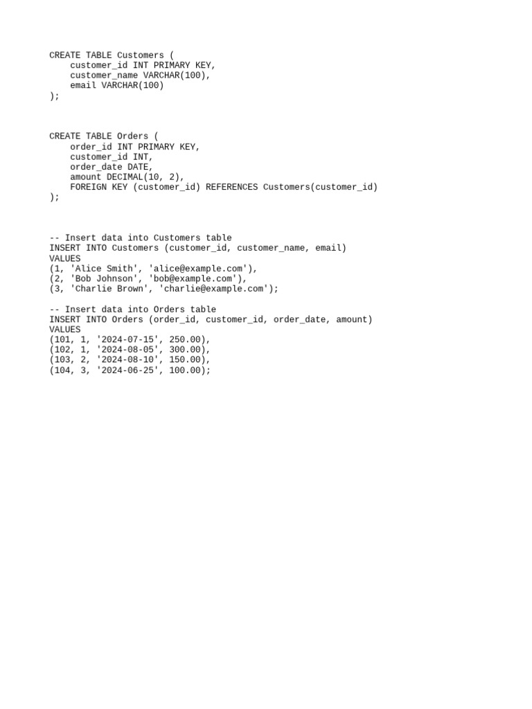 Lec 39 SQL Create Table | PDF