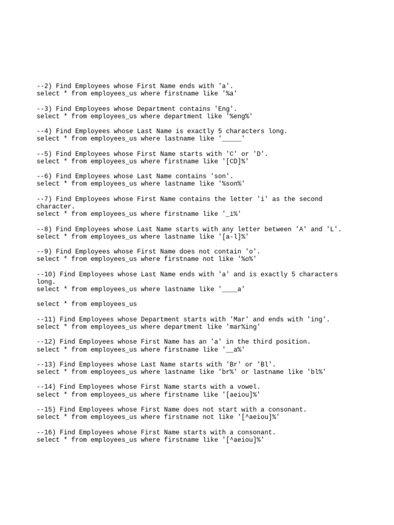 Lec 31 SQL Practice | PDF