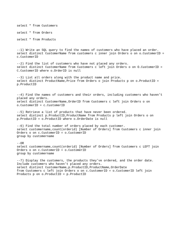 Lec 70 SQL Practice | PDF