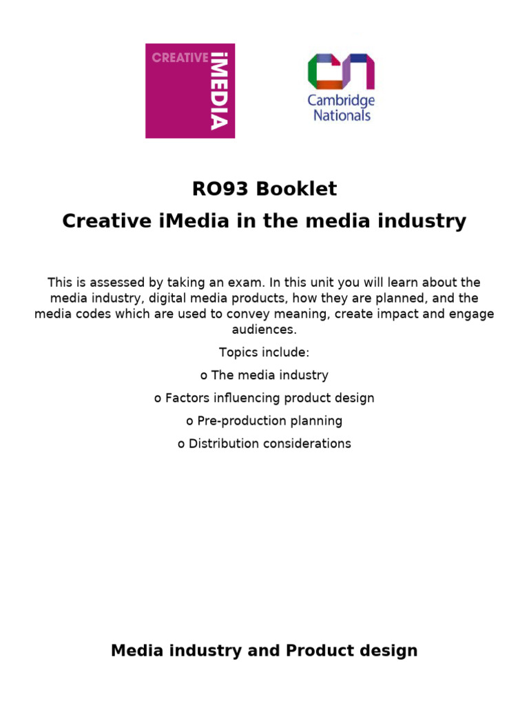 RO93 IMedia Booklet Revision | PDF | Data Compression | Computer ...