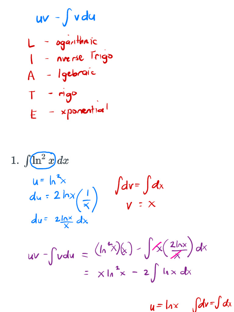 Lesson 6 Integration by Parts | PDF