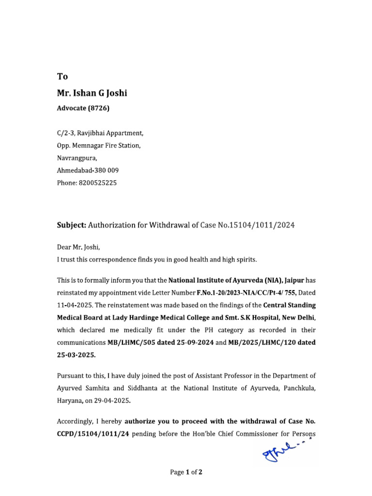 Withdrawal Letter - 16.06.2025 | PDF