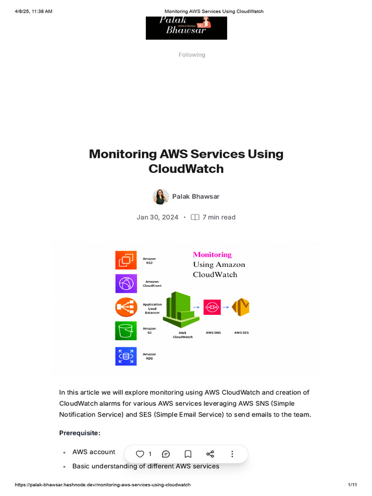 Monitoring AWS with CloudWatch Alarms | PDF | Information Technology ...