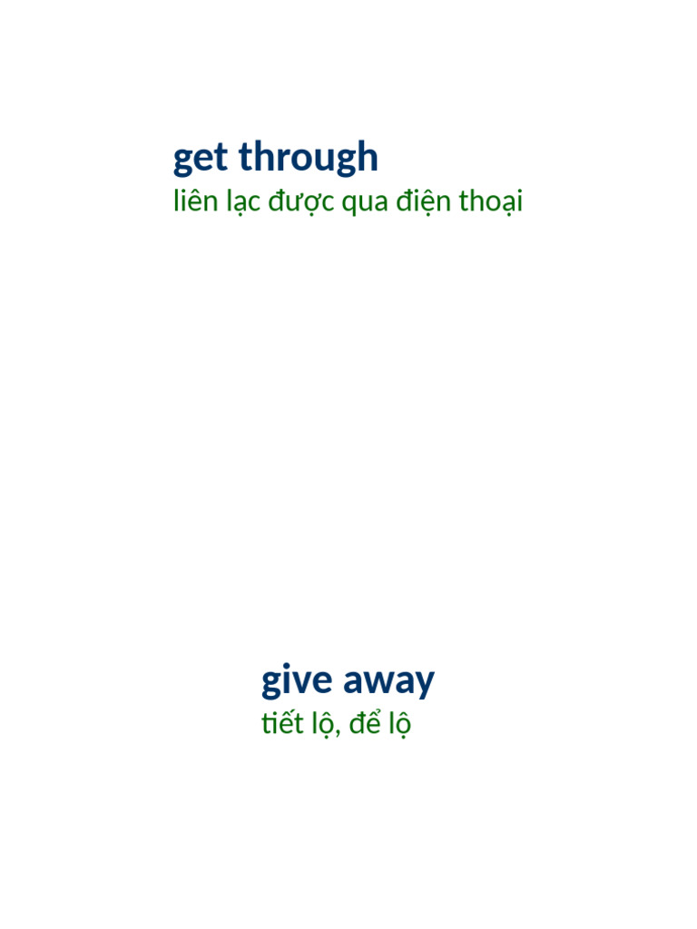 Phrasal Verbs Flashcards | PDF