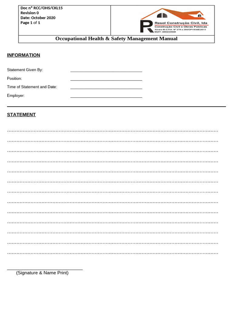 9.15 Blank Statement | PDF