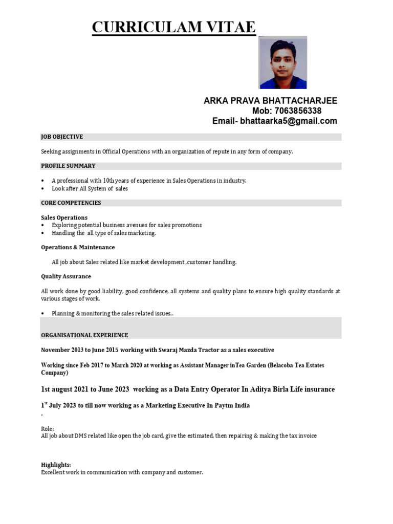 CV@arka | PDF
