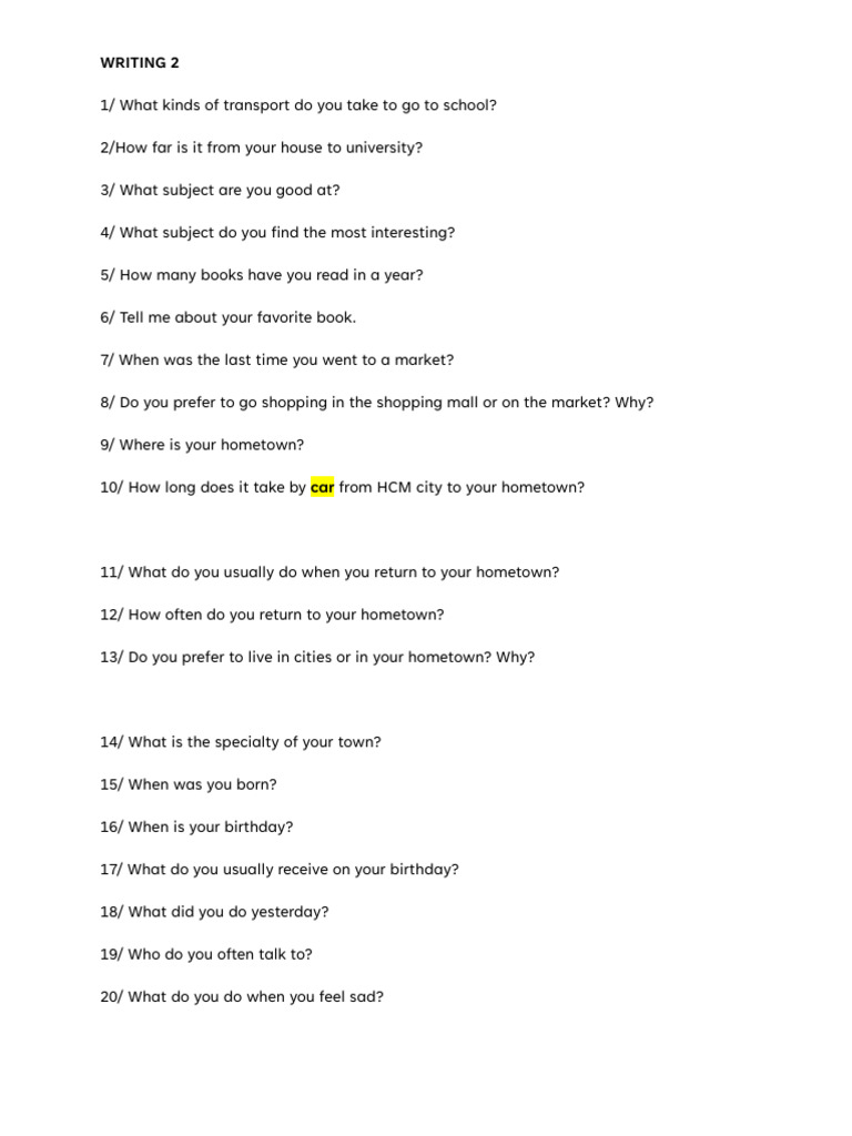 L1 - Writing 2 | PDF