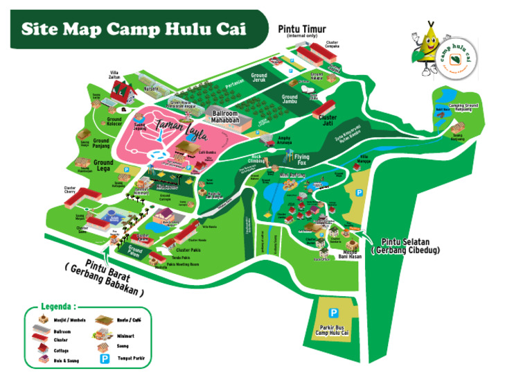 Camp Hulu Cai Site Map Overview | PDF