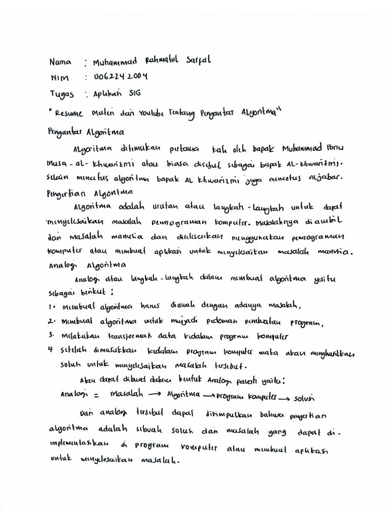 Tugas 3 - Aplikasi SIG - Muhammad Rahmatul Sarfat | PDF
