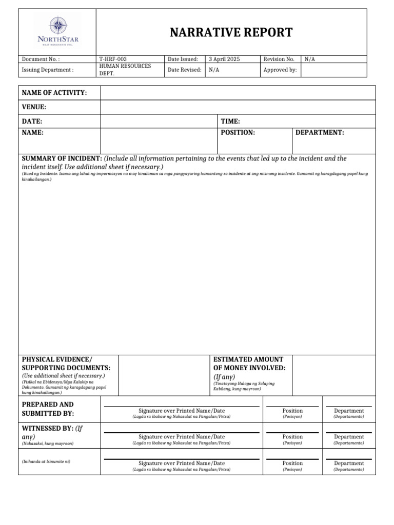 NSMMI Narrative Report | PDF