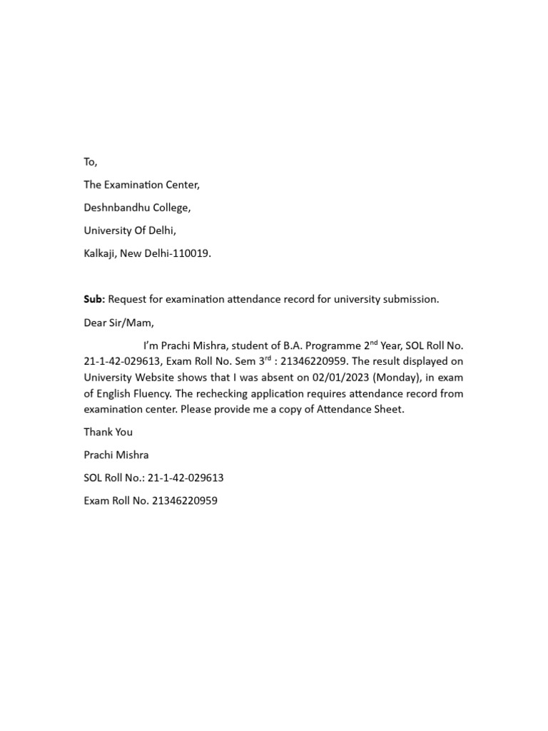 Prachi SOL Letter | PDF