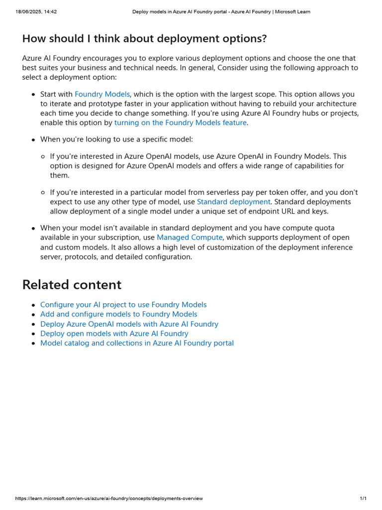 Deploy Models in Azure AI Foundry Portal - Azure AI Foundry - Microsoft ...