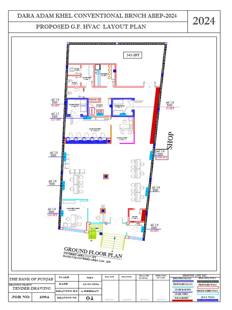 Ground Floor Bank Layout Plan 2024 | PDF
