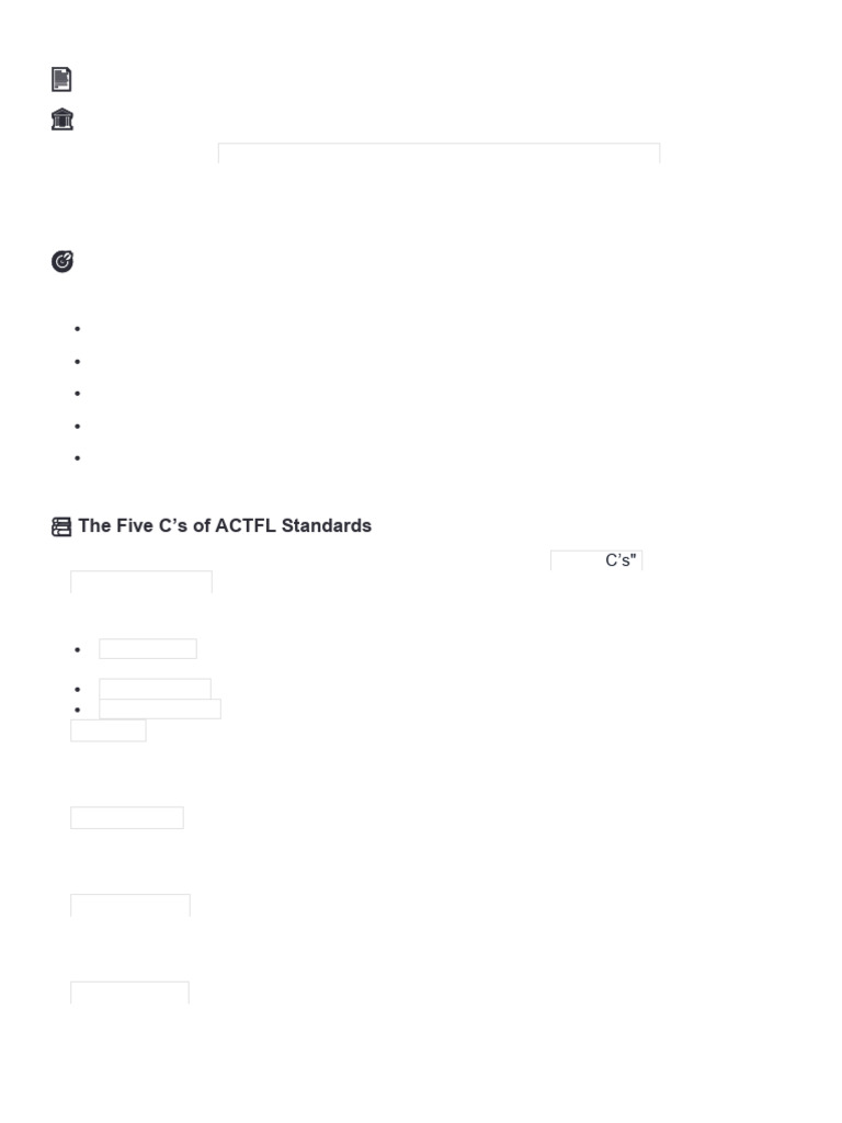 ACTFL Standards Report Final | PDF | Communication | Language Education