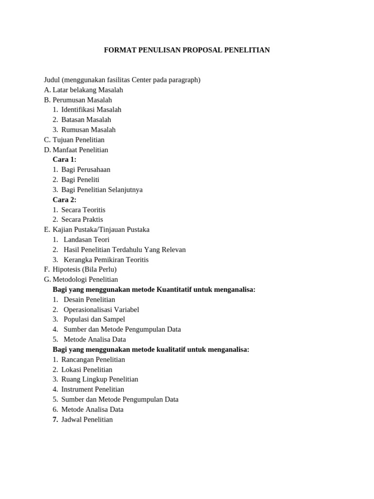 Format Proposal | PDF