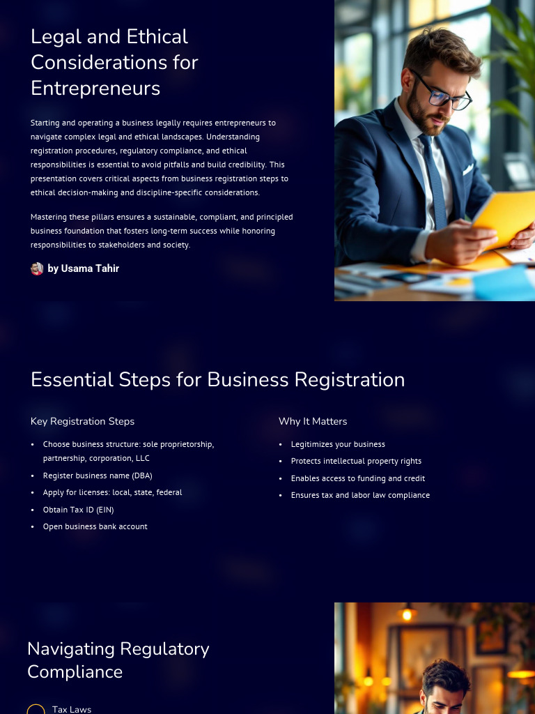 12 Legal and Ethical Considerations For Entrepreneurs | PDF ...