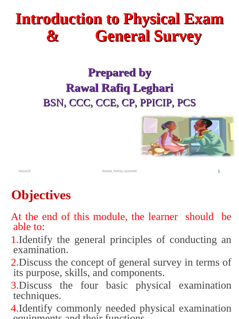 General Survey in Physical Examination | PDF | Physical Examination ...