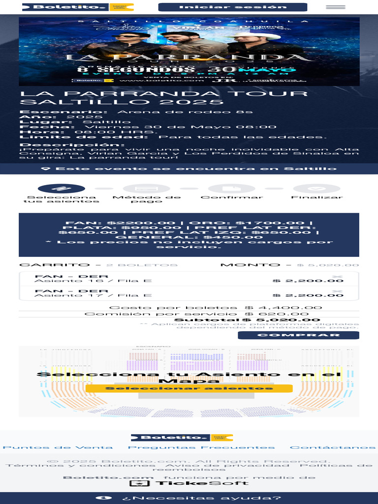 La Parranda Tour Saltillo 2025 | PDF