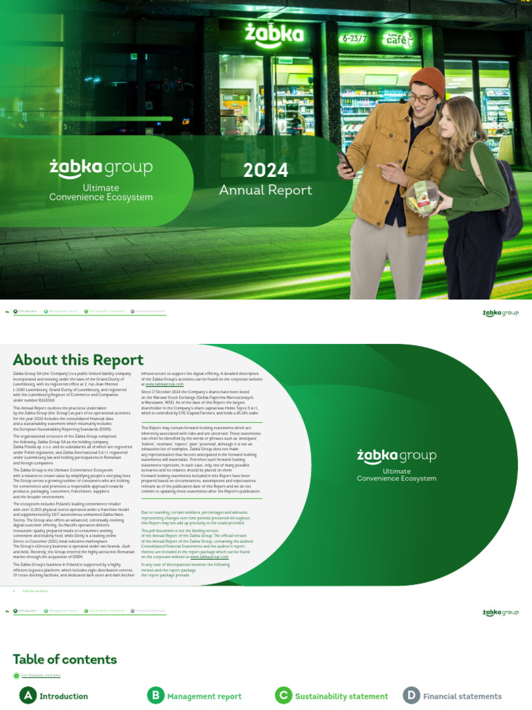 Zabka Group 2024 AR Full Year | PDF | Retail | Grocery Store