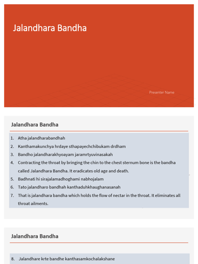 Jalandhara Bandha | PDF