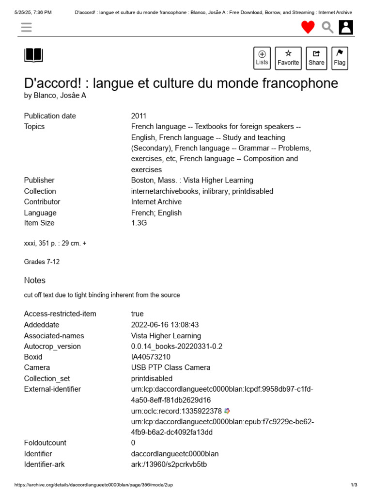 D'accord! French Textbook Overview | PDF