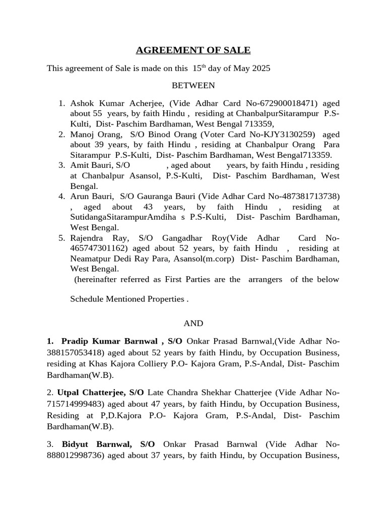 Jitendra KR Singh Agreement-1 | PDF