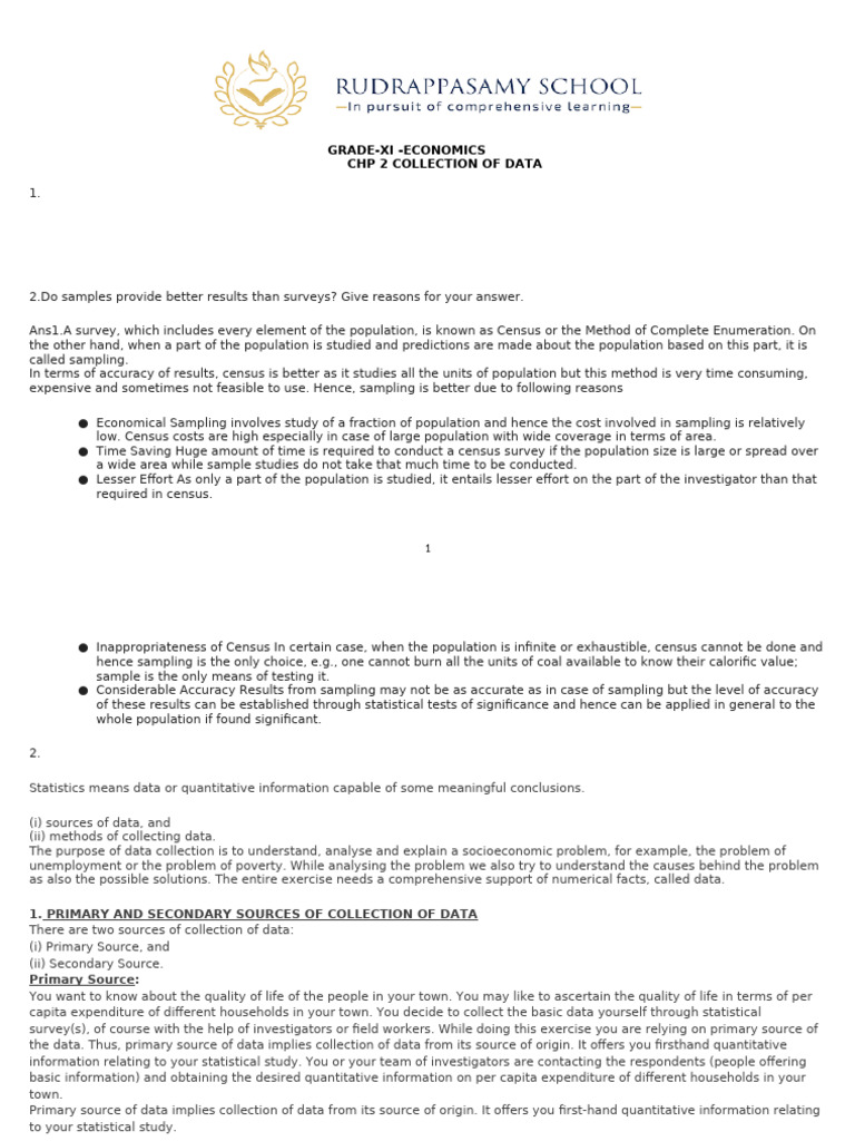 Data Collection Methods in Economics | PDF | Sampling (Statistics ...