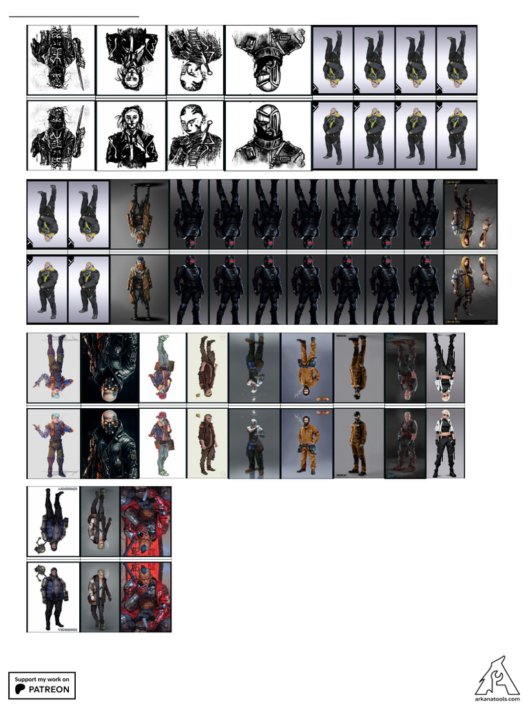 Character Cyber Sheet Paper Miniatures | PDF