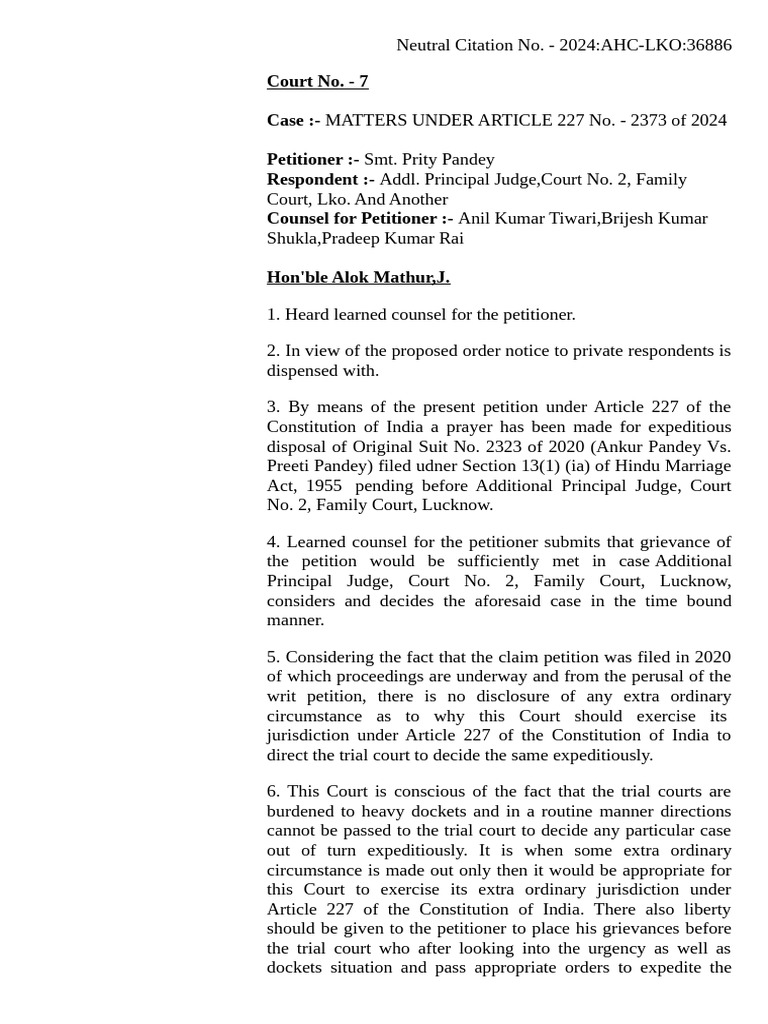 Petition for Expedited Family Court Ruling | PDF | Legal Procedure ...