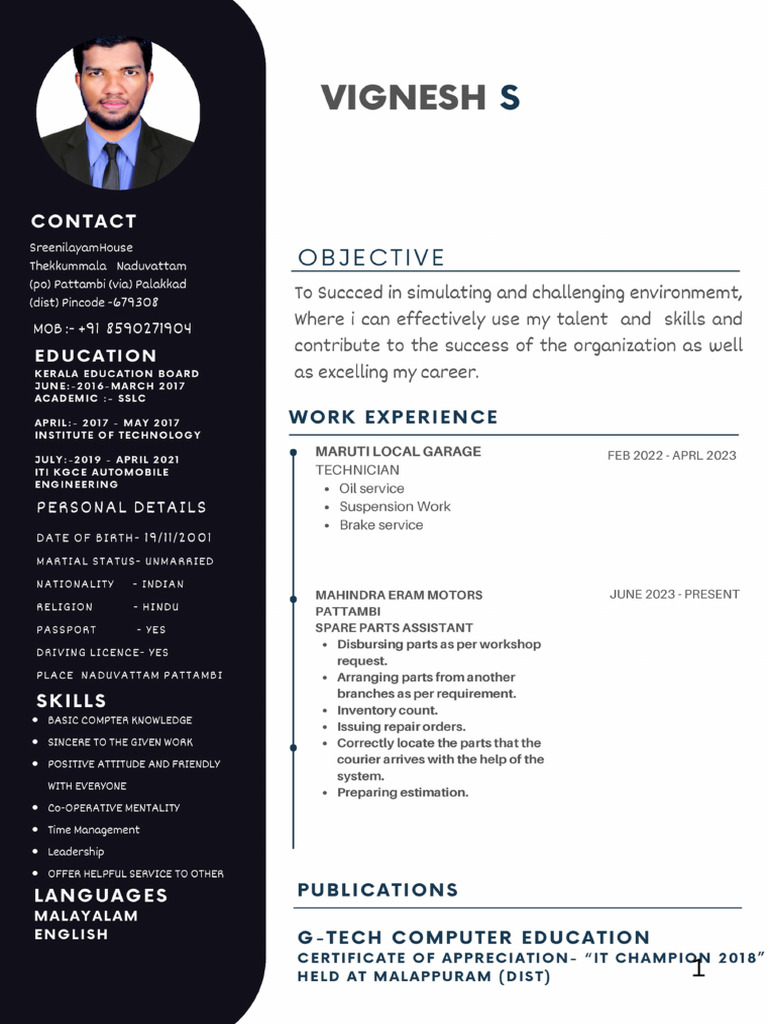 Blue Simple Professional CV Maker | PDF