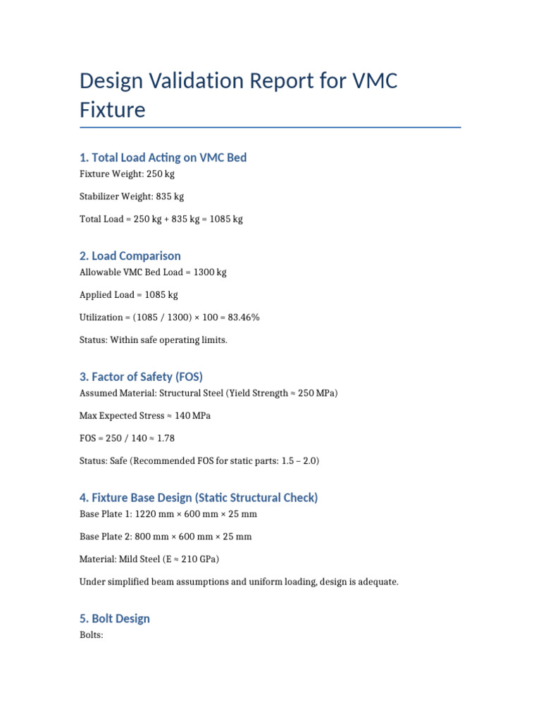 VMC - Fixture - Design - Validation Stabilizer 2025 Final | PDF ...