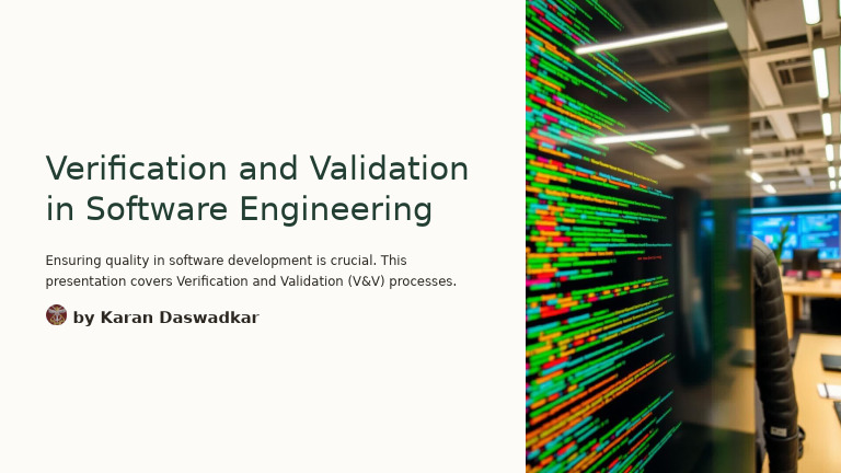 Verification And Validation In Software Engineering Pdf
