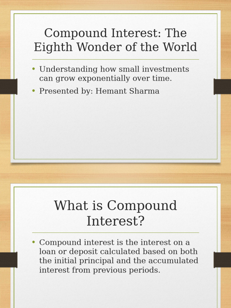 Compound Interest Eighth Wonder | PDF
