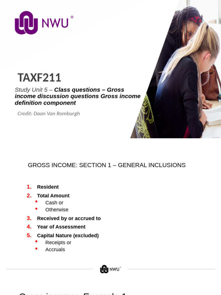 Gross Income Taxation Analysis Guide | PDF | Gross Income | Income