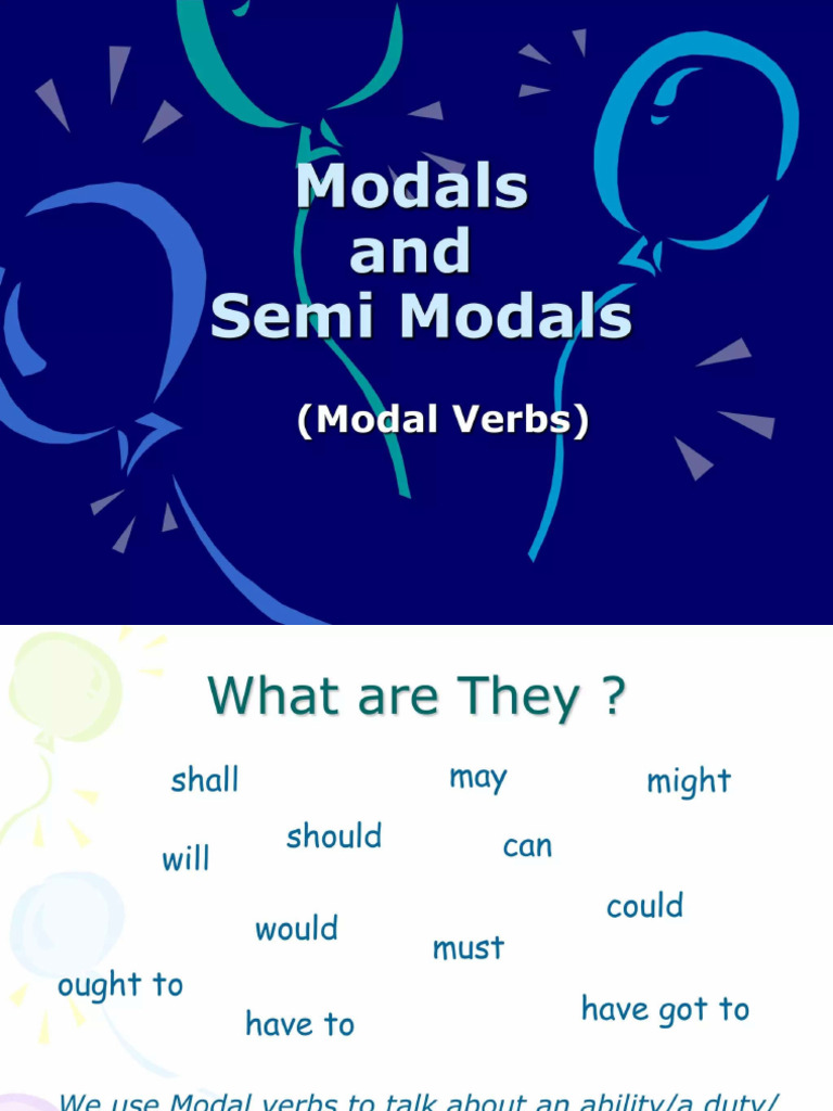 Modals and Semi Modals | PDF