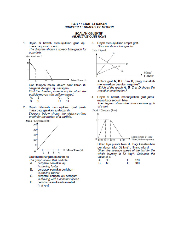 Chapter 7 Graphs of Motion | PDF